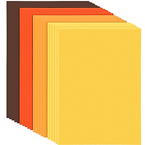 Kosiz 200 Sheets Autumn Cardstock Paper 8.5 x 11" Thanksgiving Day Card Stock 4 Assorted Colors Cardstock for Greetings, Gift Tags, Art, School Supplies, Invitations, Announcements