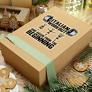 Teegarb Letter Blanket Sticker Decal Novelty Weightlifting Weights Workout Heavylifting Lover Humorous Italia Stickers for Laptop Car 6" × 6" / Transparent