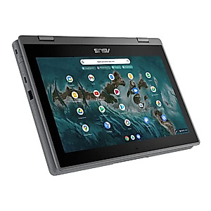 ASUS Chromebook Flip CR1 11.6" HD (1366 X 768) Touchscreen 2-in-1 Rugged Convertible Laptop - Intel Celeron N5100 4-Core up to 2.80 GHz, 8GB RAM, 32GB eMMC, Wi-Fi 6 + Bluetooth, HD Camera, Chrome OS