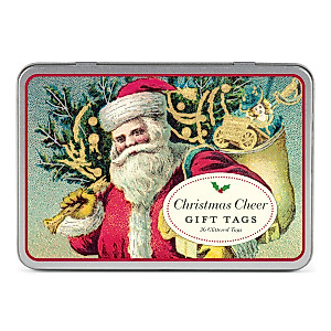 Cavallini Glitter Gift Tags Christmas Cheer, 36 Assorted Gift Tags