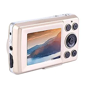 Lightweight and Durable 4X Mini Zoom Outdoor Camera with Fill Light Sturdy Beach Camping Camera(Golden)