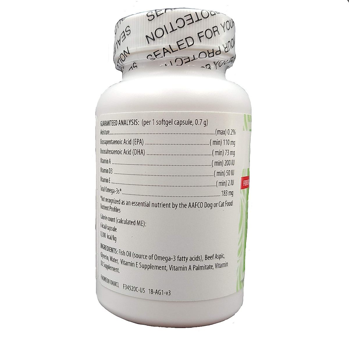 Dr. Judy Morgan's Naturally Healthy Pets Omega3 Fatty Acid Fish Oil Softgels Supplement for Dogs and Cats (Medium)