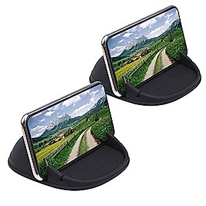 Staont Car Phone Holder, Anti-Slip Silicone Dashboard Car Pad Compatible with iPhone, Samsung, Android Smart Phones, GPS, KGs3 and More (2 Pack)