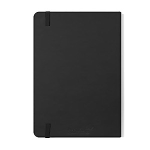Silvine 391133 Executive Soft Feel Notebook Ruled with Marker Ribbon 160pp 90gsm A5 Black Ref 197BK