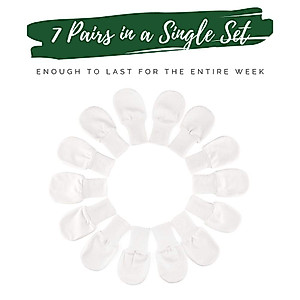 Anti-Scratch Baby Mittens - Pack of 7 Unisex Newborn Mitts - No Scratch Gloves for Boys and Girls - Cotton Gloves For Infants 0-6 Months Old + Laundry Bag