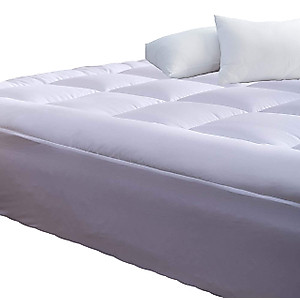 Niagara Microfiber Full Mattress Topper - Pillow Top Mattress Cover Quilted Fitted Cooling Topper for Back Pain Deep Pocket Fits 20 Inches (54x75 Inches)