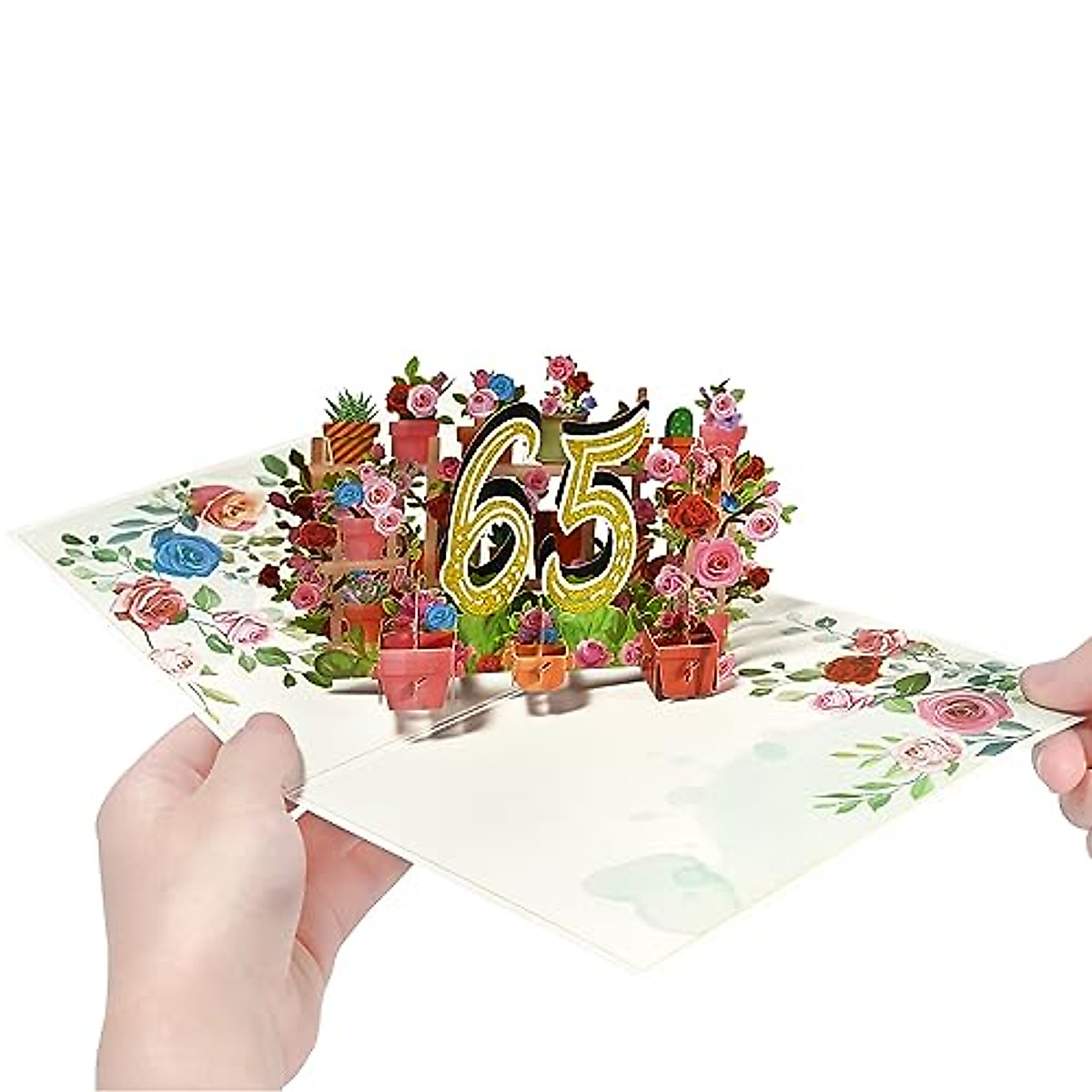 GREETING ART Happy 65th Birthday Pop Up Card,65th Bday Anniversary Card for Him Her,65th Birthday Card, 65th Birthday Gifts for Women Men,Birthday Cards for 65 Year Old Mom Dad