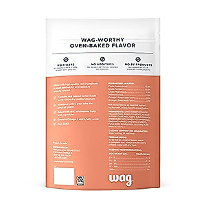 Amazon Brand - Wag Baked Biscuits Crunchy Dog Treats, Peanut Butter, 1.5 lb
