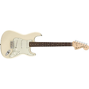 Fender Albert Hammond Jr. Signature Stratocaster Electric Guitar, Olympic White, Rosewood Fingerboard