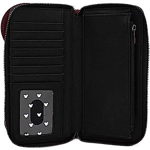 Loungefly Disney Minnie Mouse Quilted Zip Around Wallet with Velvet Bow