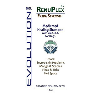 RenuPlex Medicated Dog Mange Shampoo. Extra Strength Mange Shampoo for Dogs Eliminates Mange, Scabies & Severe Skin Problems. All Natural Dog Shampoo. Unconditional Guarantee. Made in USA…
