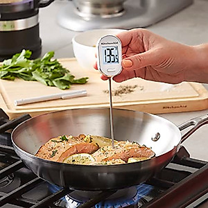 KitchenAid KQ904WH Digital Instant Read Kitchen and Food Thermometer White, Temperature Range: -40F to 482F, White