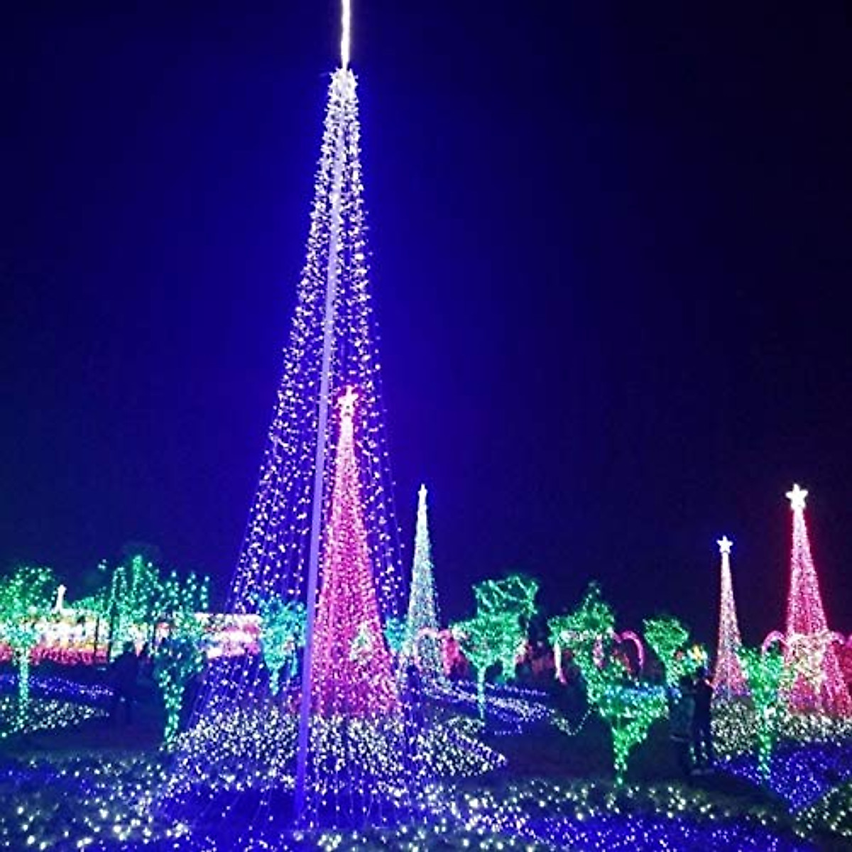 LIUPENGWEI Outdoor Fairy String Lights 10M With 100 LED 8 Modes Wave Rope Lights Icicle Curtain Light,Waterproof Festival Lighting For Garden Patio Yard Home Wedding Party And Christmas Decoration gar