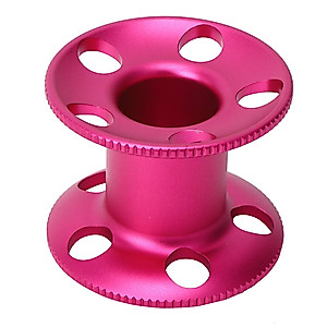 Keen so Aluminum Alloy Diving Spool Reel Guideline Underwater Finger Spool Reel for Freediving Snorkeling (Red) Diving