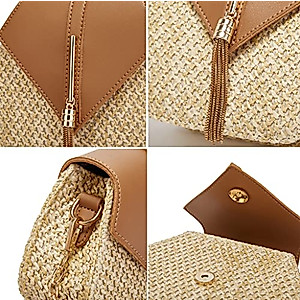 Crossbody Bags for Women Tassel Small Straw Beach Bag Satchel Bag Shoulder Bag Hobo Bags Purses Tote Handbag 2023