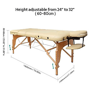 ALUKAP Foldable Chair 185X70cm Folding Beauty Bed Professional Portable Spa Massage Tables Foldable with Bag Salon Furniture Wooden