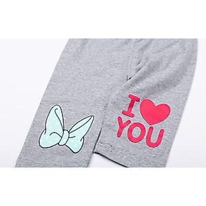 Mud Kingdom Summer Outfits for Toddler Girls Ruffle Sleeve Cartoon Clothing Set Sky Blue 4T