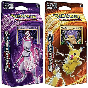 Pokemon Mewtwo & Pikachu XY Evolutions TCG Card Game Decks - 60 Cards Each