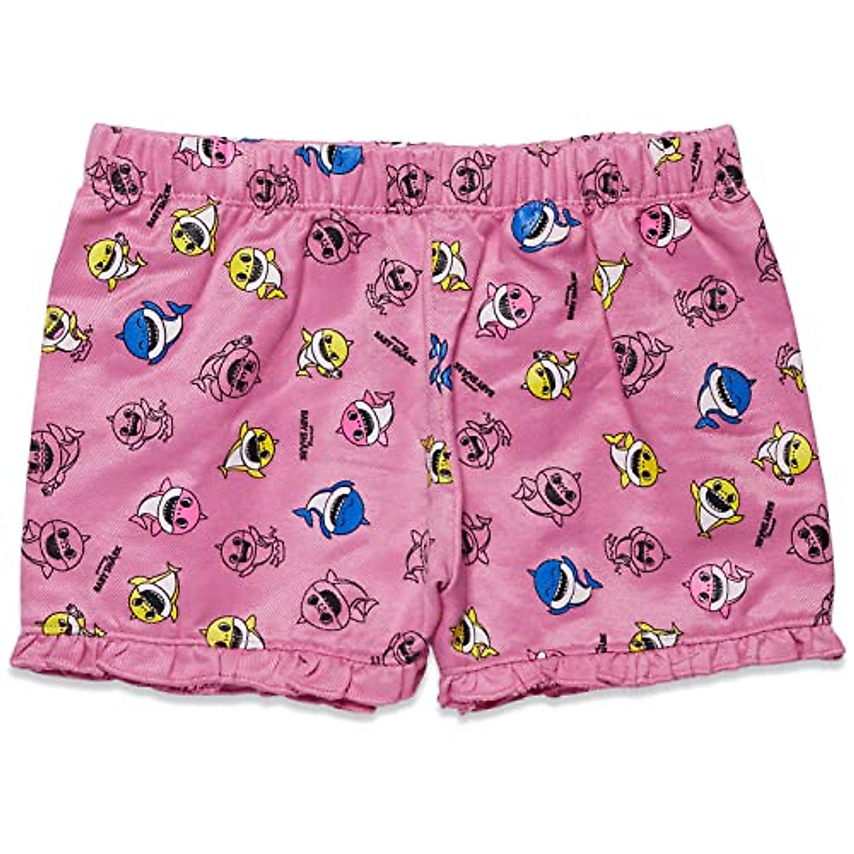 Pinkfong Baby Shark Toddler Girls Graphic T-Shirt and Shorts Outfit Set Pink/White 3T