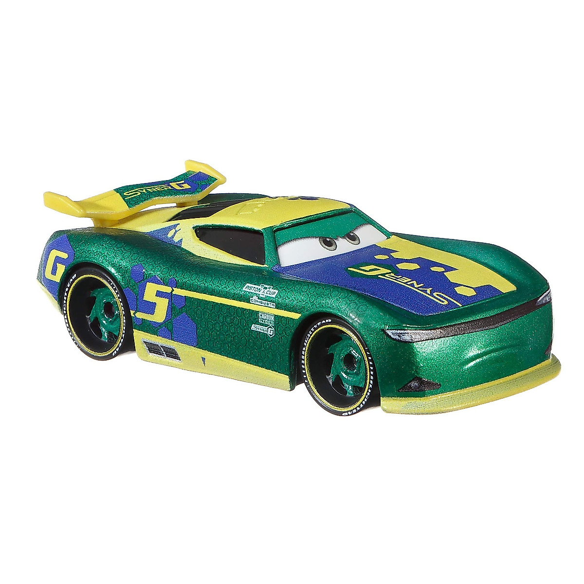 Disney Car Toys Toy 1:55 Scale die-cast Character Vehicles Collectible 2-Pack Gift Set Next-Gen Racers SynerG #5 Eric Braker & RPM #64 Barry DePedal Kids 3 and Up