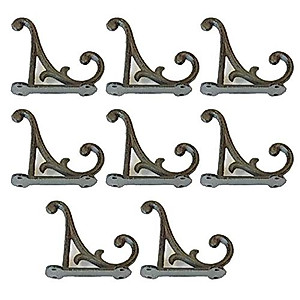 8 Rustic Entryway Hooks Coat Hooks Wall Mounted Double Vintage Looking Coat Hangers Pack of 8