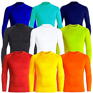 Long Sleeve Rashguard Sun Shirt-Yellow-L