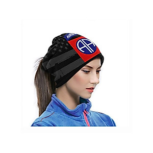 82nd Airborne Division Military Logo Unisex Bandanas Mouth Mask Face Masks Cover Neck Warmer For Dust Wind Sun Uv