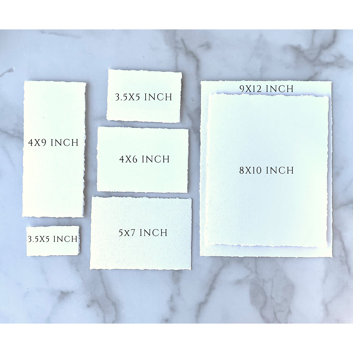 Blank Deckle Edge Sheets, 135#/290gsm, Soft White, 100% Cotton Rag, Cold Pressed, Acid Free & Archival Hand Torn Watercolor Paper (8x10 inch Sheets Only, Set of 24)