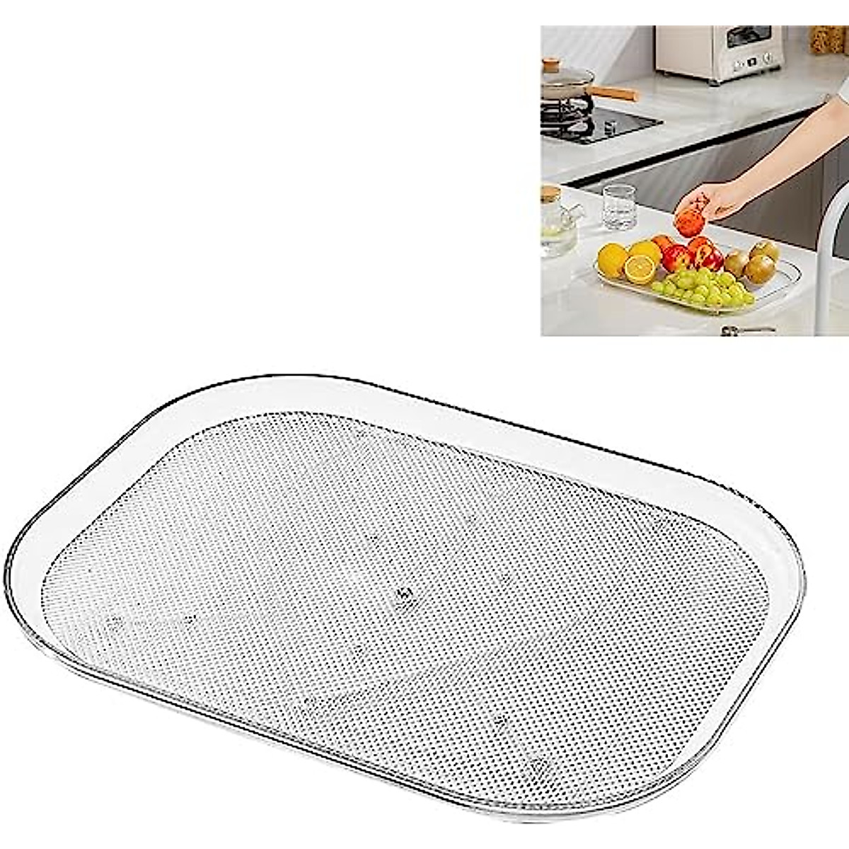 Lazy Susan for Refrigerator, 14'' Lazy Susan Turntable, Square Lazy Susan Fridge Organizer, Lazy Susan for Cabinet, Table, Pantry, Kitchen, Countertop (1PC)