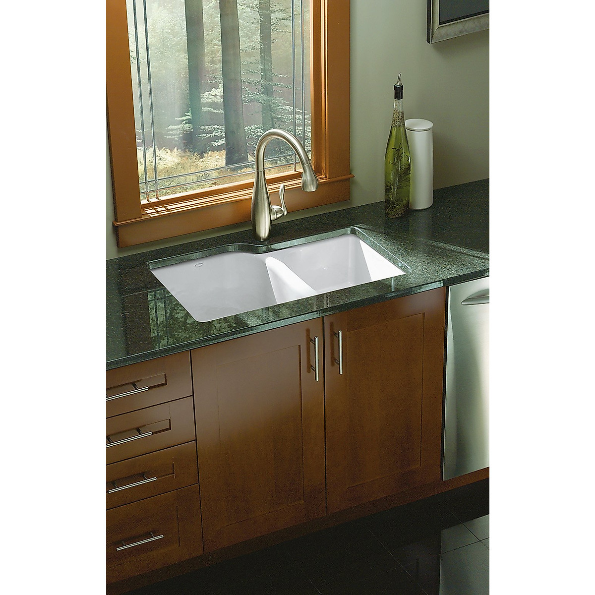 Kohler K-5931-4U-0 Executive Chef Undercounter Kitchen Sink, White