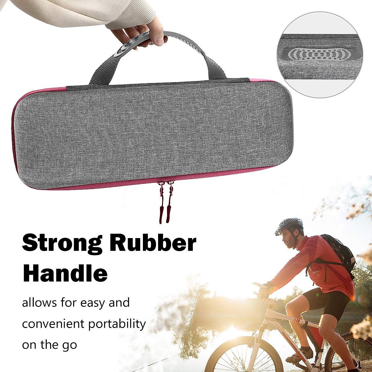 ProCase Hard Travel Case Compatible for Revlon One-Step Hair Dryer/Volumizer/Styler, EVA Carrying Case with Velvet Bag Cover for Hot Tools, OMOteam, Bed Head Air Brush Blow Dryer -Grey