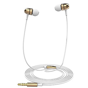 Betron ELR50 Headphones Earphones Wired with Noise Isolating in-Ear Earbuds, Gold