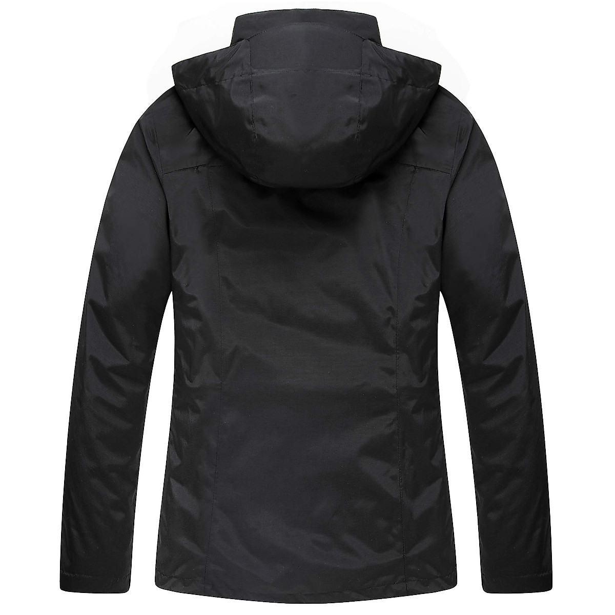 Diamond Candy Womens Winter Coat Waterproof Rain Jacket for Ski, 3 in 1 Fleece Jacket with Hood