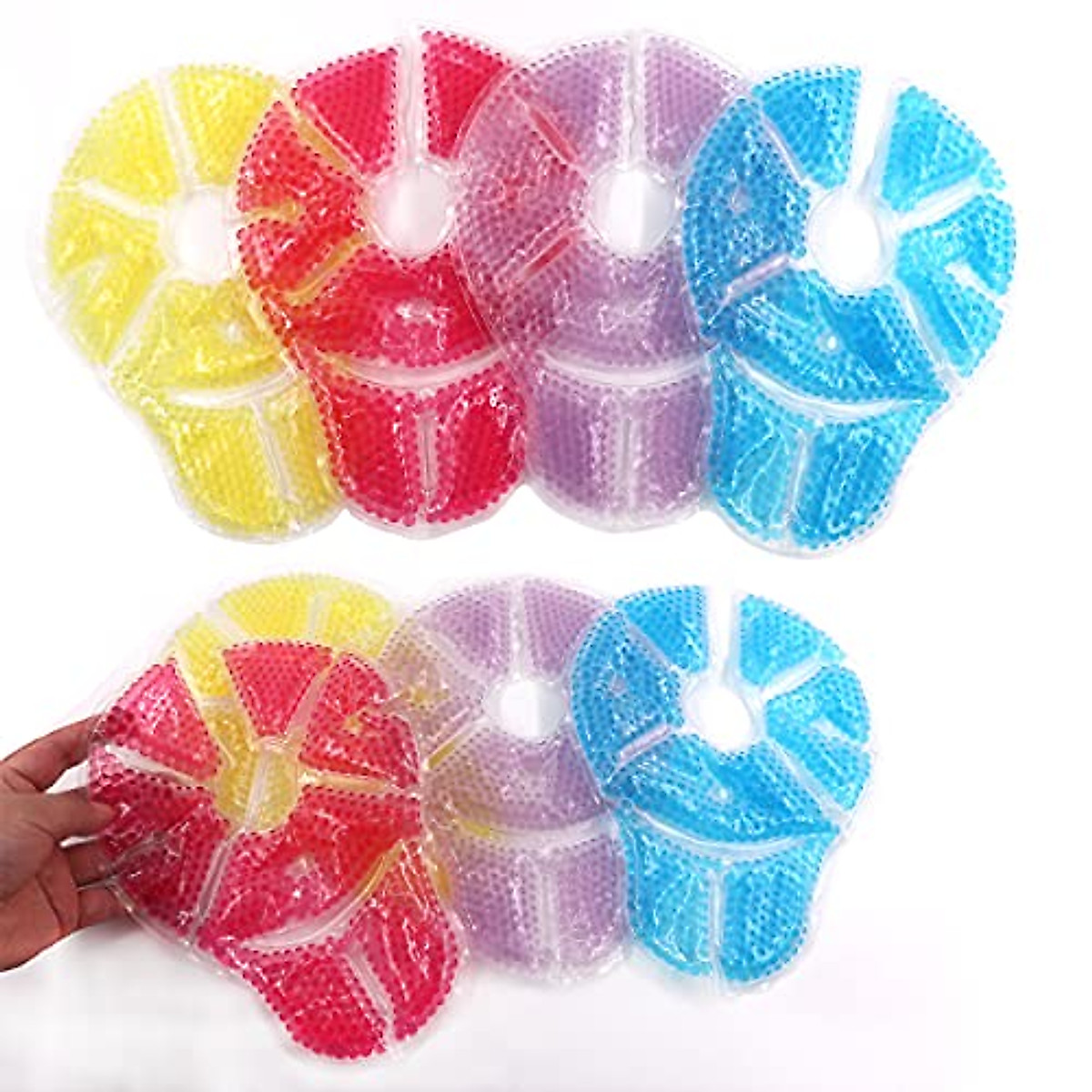 Breast Therapy Ice Packs, Hot and Cold Breast Pads, Breastfeeding Essentials Large Gel Bead Packs for Moms, 2 Pack (Large Breast Ice Pack (Purple))