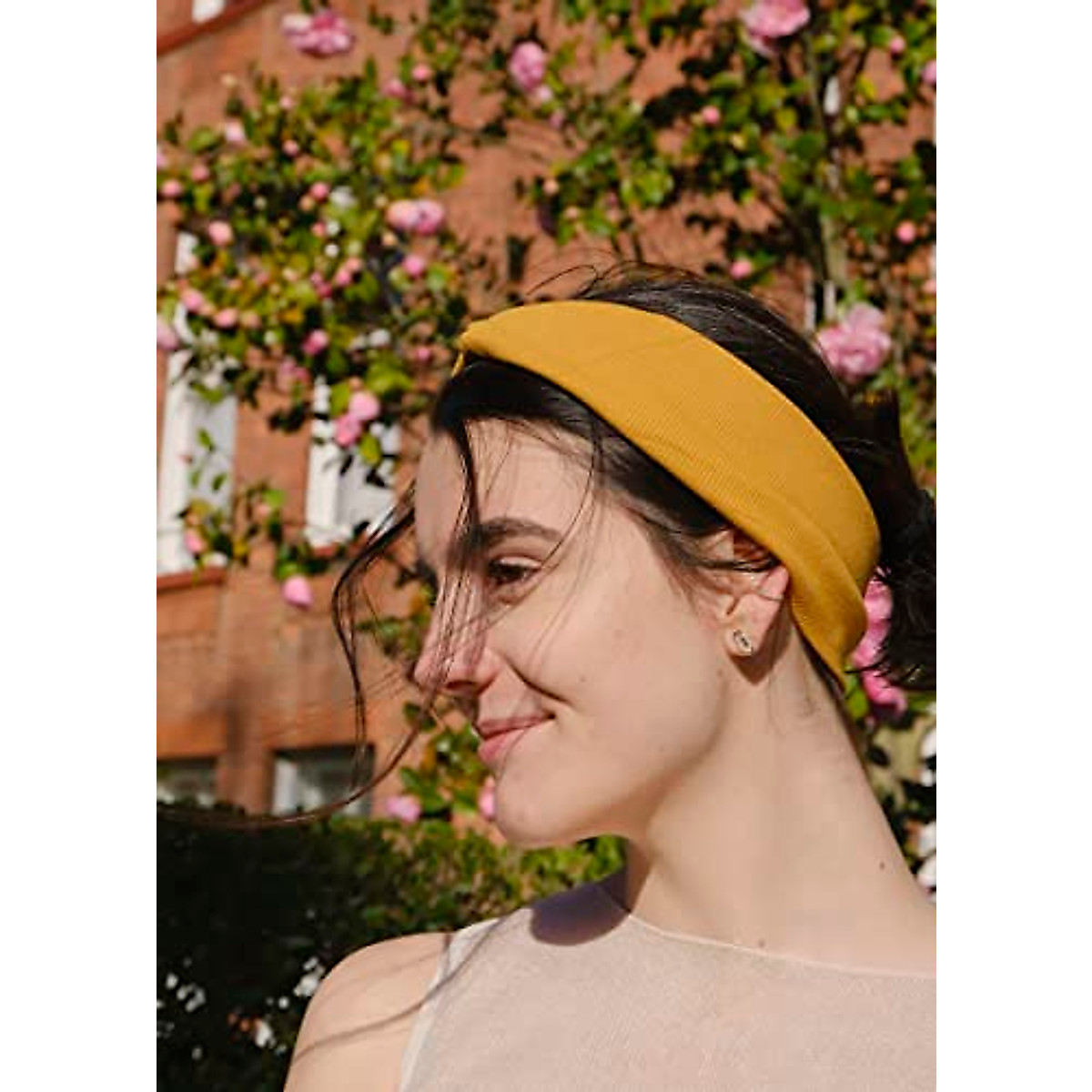 DRESHOW 8 Pack Girls Turban Wide Headbands for Women Headwraps Knotted Elastic Yoga Workout Solid Color Hair Accessories