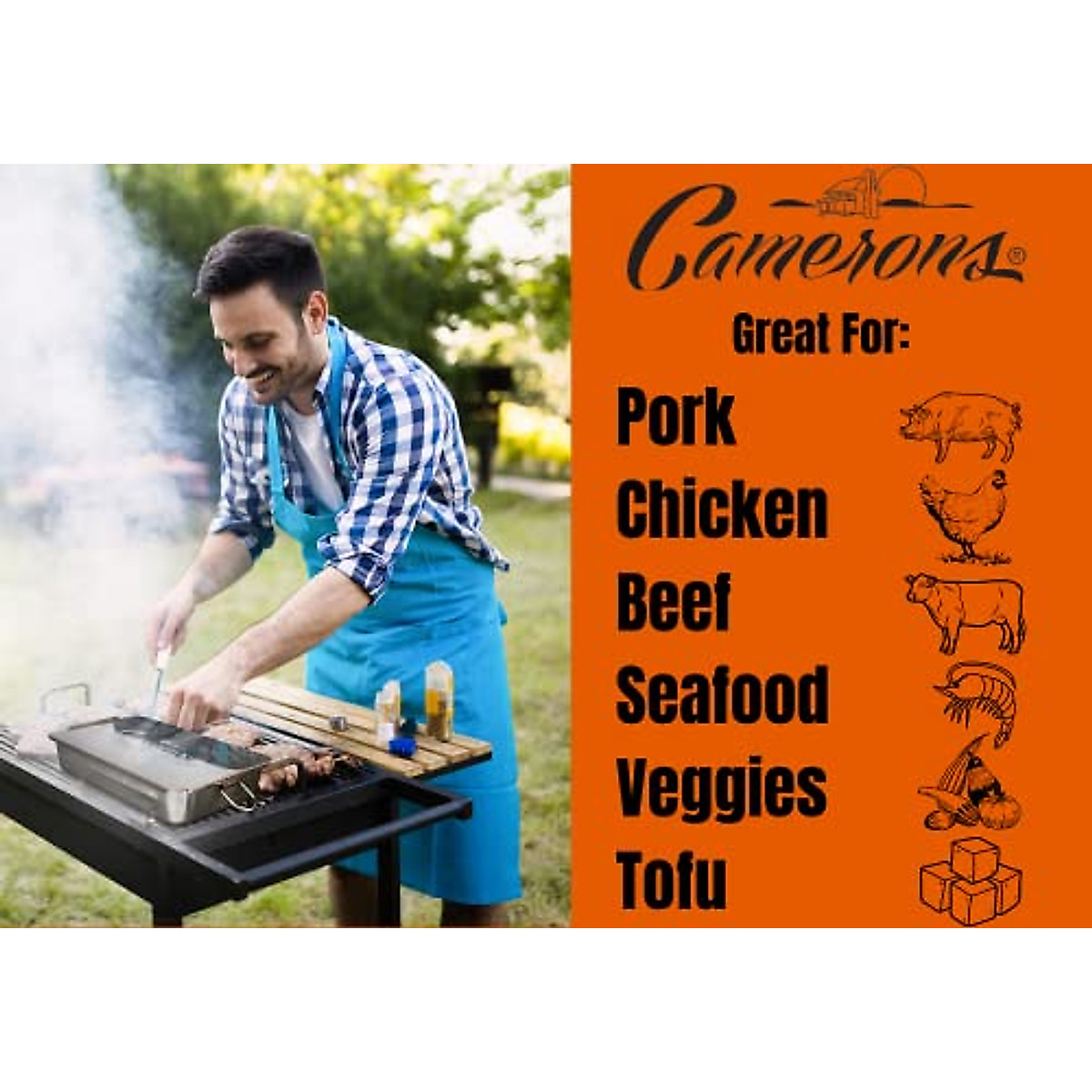 Camerons Products Smoking Chips - (Oak) 2lb Barbecue Chips, 260 cu. in. - Kiln Dried, 100% Natural Extra Fine Wood Smoker Sawdust Shavings