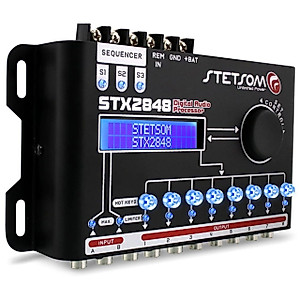 Stetsom STX 2848 DSP Crossover & Equalizer 8 Channel Full Digital Signal Processor (Sequencer) 2.8 Remote Relay