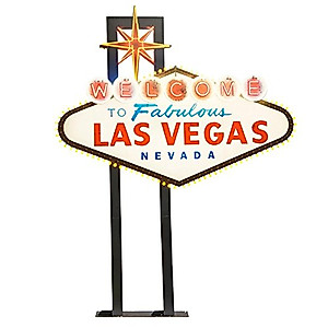 Anderson's Welcome to Vegas Light-Up Sign Kit, Casino Props, Prom, Event Décor, Party Decorations, Photo Ops