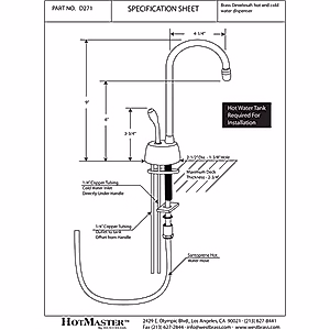 Westbrass CO146-26 Velosah 9" 1-Handle Hot Water Dispenser Faucet Kit with Heating Tank, Filter, Kitchen Sink Strainer & Disposal Trim Set, Polished Chrome