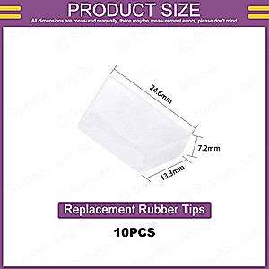 Swpeet 10Pcs Replacement Rubber Tips Kit Perfect for Key Fob Pliers and Glass Running Pliers Hardware Install and Stained Glass Work