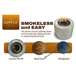 Table Top Fire Pit Bowl - Tabletop Fire Pit, Long Burning Indoor fire Pit, Table Top Firepit for Patio - Tabletop Fireplace - Mini Fire Pit fire Bowl with Cover and Smores Stick Holder.