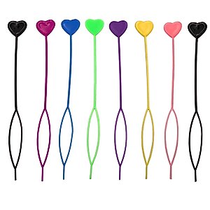 Hair Tool Plastic Quick Beader for Loading Beads Ponytail Maker Styling Tool (8 Pcs,7 Colors)