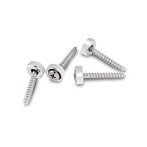 Metallor Guitar Neck Joint Bushings and Bolts Mounting Ferrules Metal with Mounting Screws for Electric Guitar or Bass Guitar 4Pcs Chrome