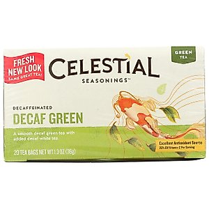 Celestial Seasonings Tea Green Decaf, 20 Count (Pack Of 6)