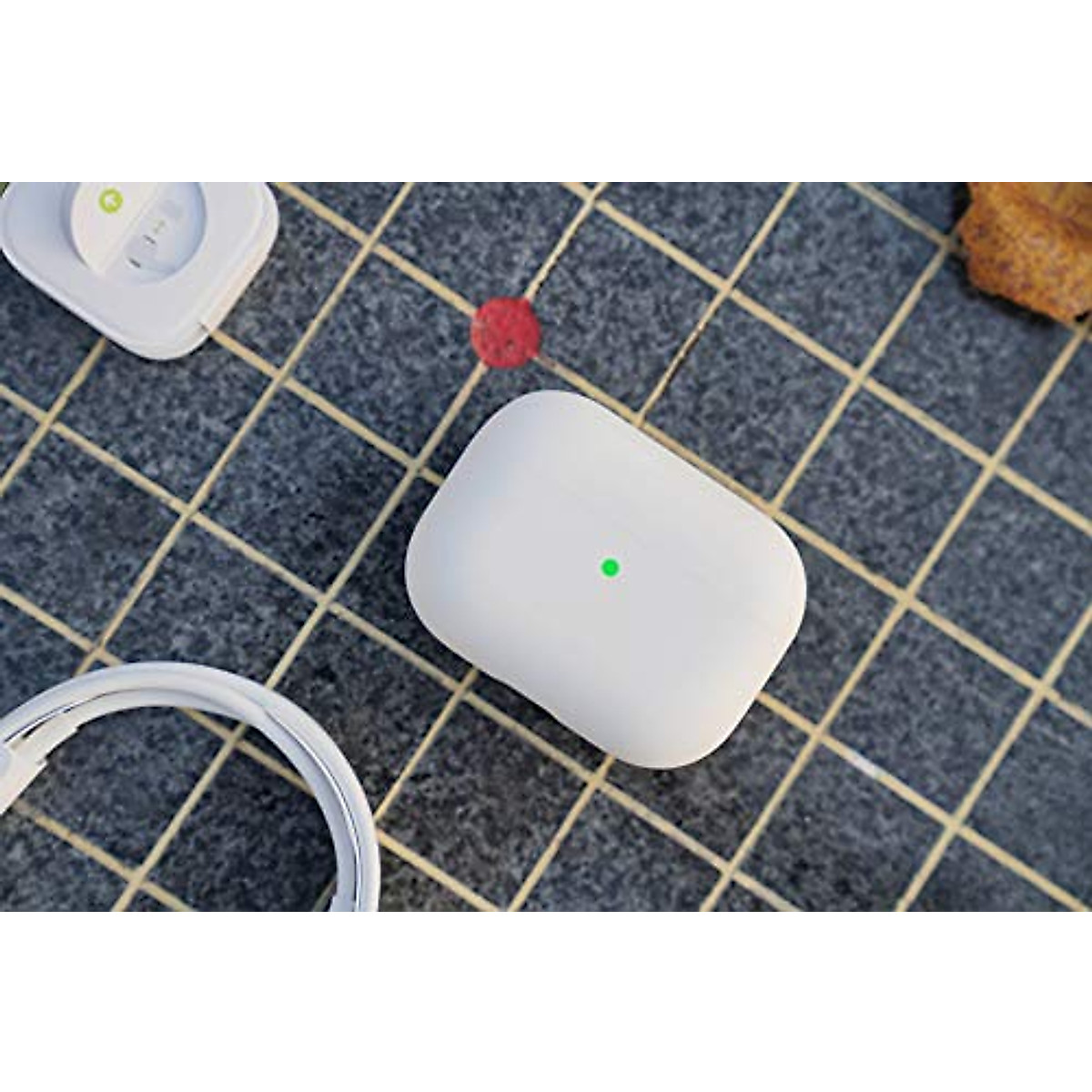 DamonLight Upgrade AirPods Pro Case [Supprts Mag-Safe Charging] [Seperating Case Design] Shock-Proof Soft Silicone Cover for Airpods Pro Charging Case (White)