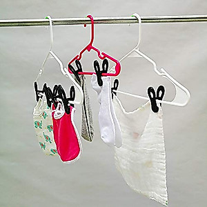 Kadiss Hanger Clips 30 Pack, Multi-Purpose Hanger Clips for Hangers, Black Finger Clips for Plastic Clothes Hangers, Pants Hangers Clips