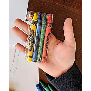 CrayonKing 25 Sets of 4-Packs in Cello (100 total bulk Crayons) Restaurants, Party Favors, Birthdays, School Teachers & Kids Coloring Non-Toxic Crayons