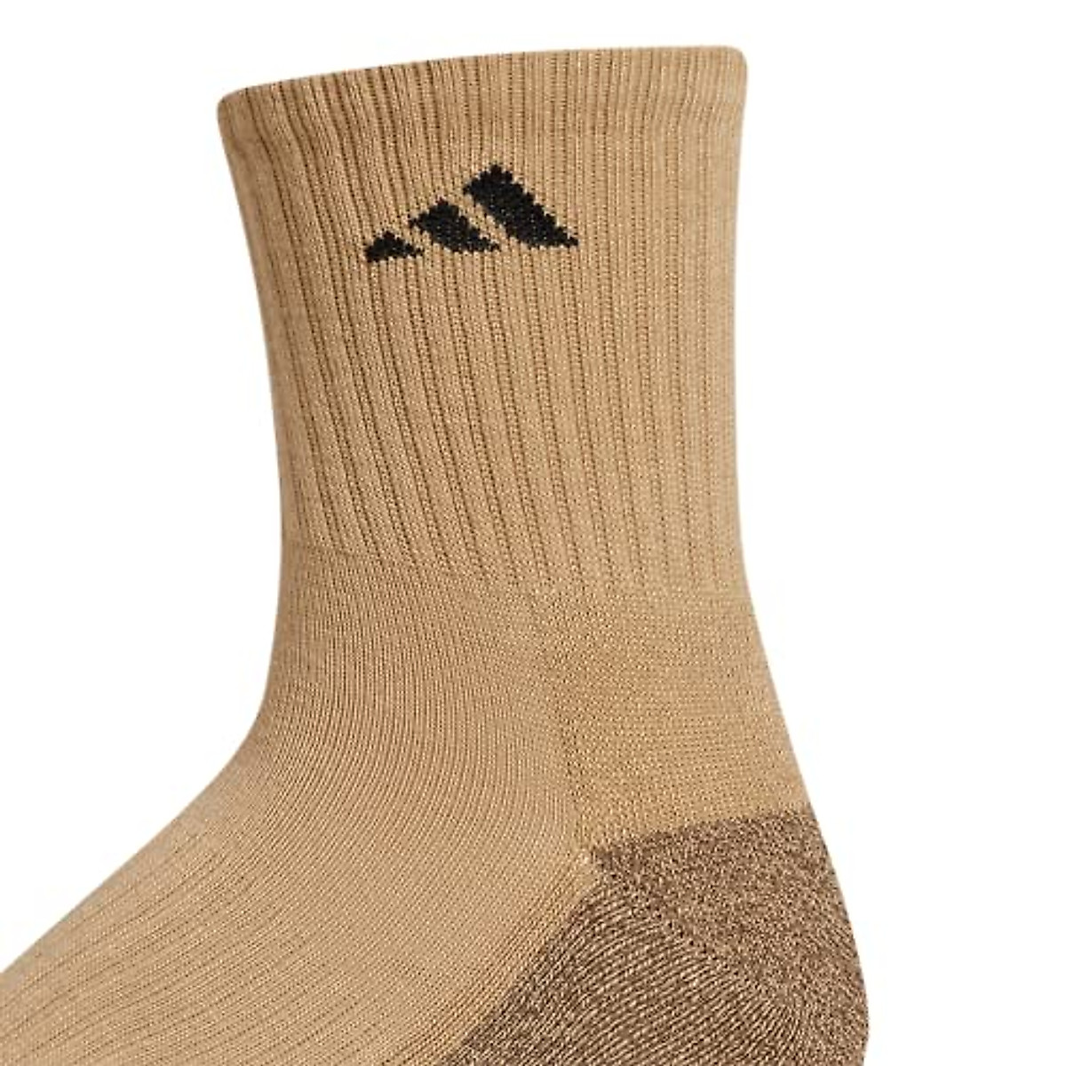 adidas Men's Cushioned X 3 Mid-Crew Socks (3-Pair), Beige Tone/Blanch Cargo/Black, Large