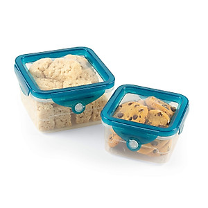 Handy Gourmet Flexi-Top Reusable Containers, BPA Free - Square, Set of 2