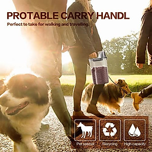 TIOVERY Upgraded Dog Food Storage Container Small, Cat Food Container Airtight, Pet Food Container Dispenser with Pour Spout, Measuring Cup and 4 Seal Buckles for Dogs, Cats, Birds (Grey)